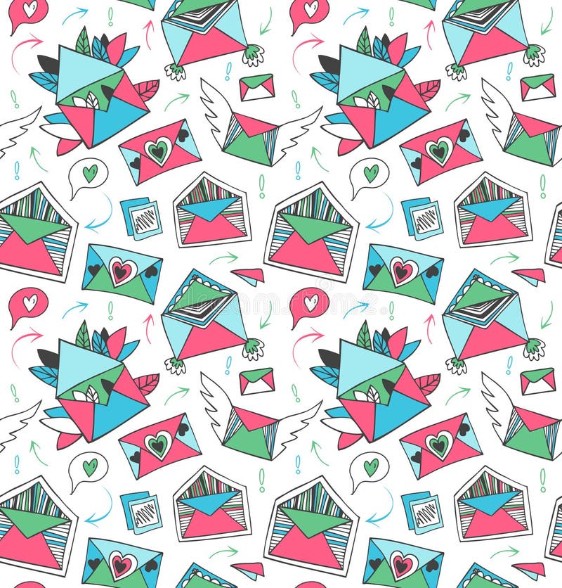 Letter Pattern. Script Seamless Background Stock Illustration ...