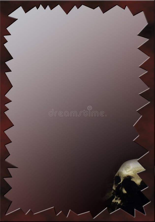 Decorative Dark Frame with Skull Stock Illustration - Illustration of ...