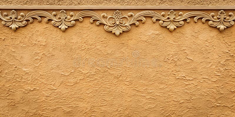 Decorative Decoration Stucco on the Wall AI-Created Content Stock ...