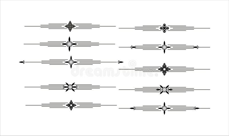 Decorative Delimiter Line and Text Break Stock Vector - Illustration of ...