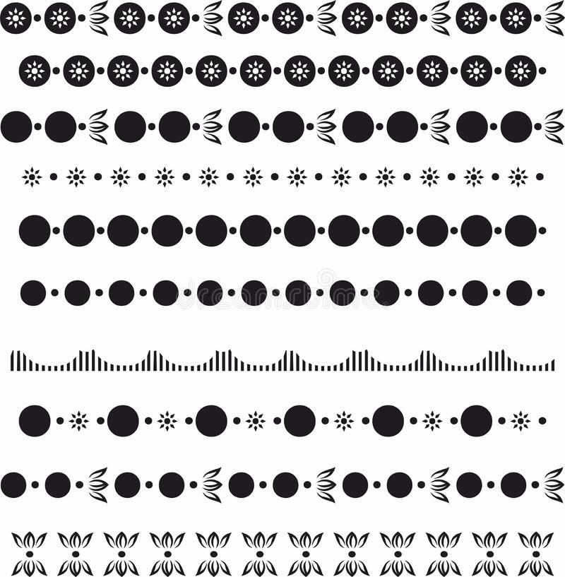 Decorative Delimiter Separator Text and Graphic Element, Lines for ...