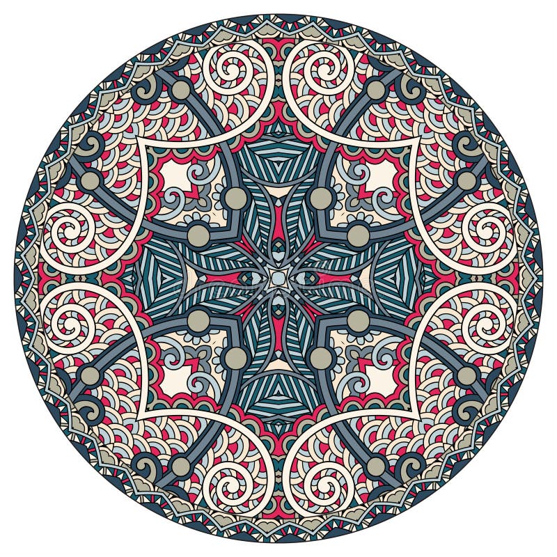 Decorative Design of Circle Dish Template, Round Stock Vector ...