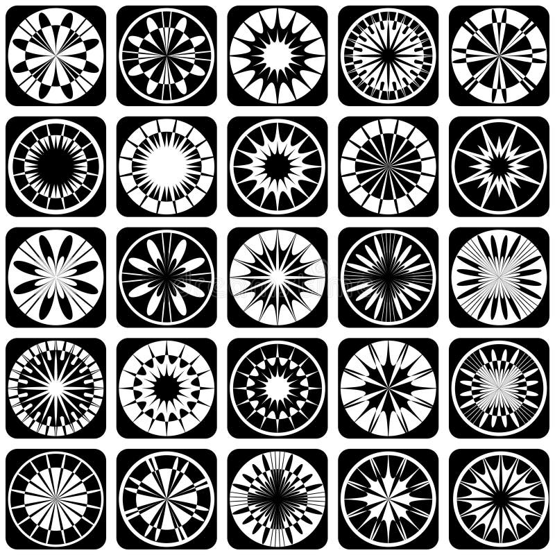 Patterns in Circle Shape. Design Elements. Stock Vector - Illustration ...
