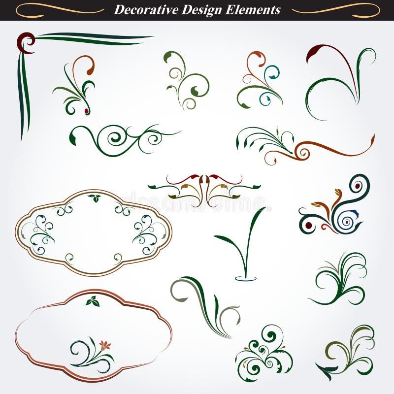 Decorative Design Elements 5 Stock Vector - Illustration of panel ...