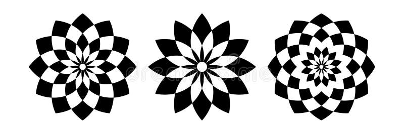 Decorative Design Elements Set. Radial Geometric Patterns Stock Vector ...