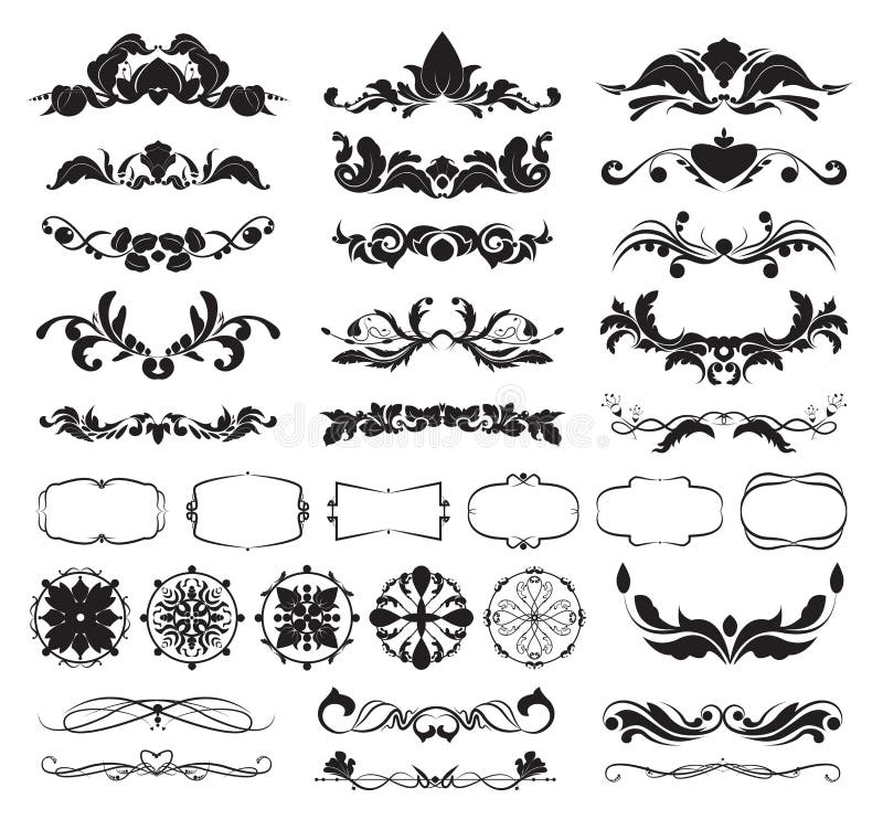 Decorative design elements stock vector. Illustration of elegant - 85994790
