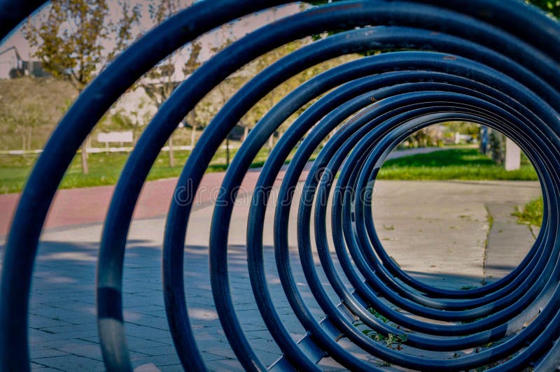 Metal spiral stock photo. Image of style, construction - 354105386