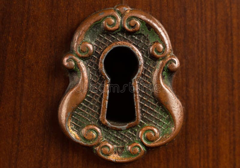 Decorative Design of the Keyhole. Stock Photo - Image of wood ...