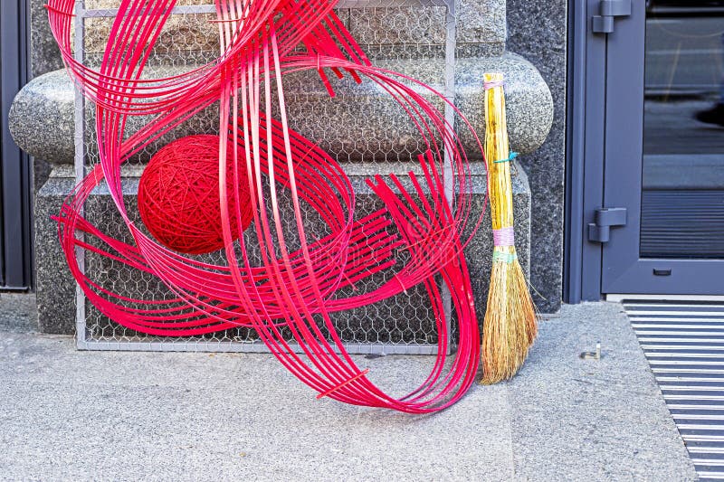 Decorative Design Red Lines Balls Building Stock Photos - Free ...