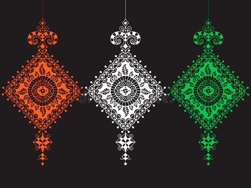 Decorative Design Representing Colors of Indian Flag Stock Illustration ...