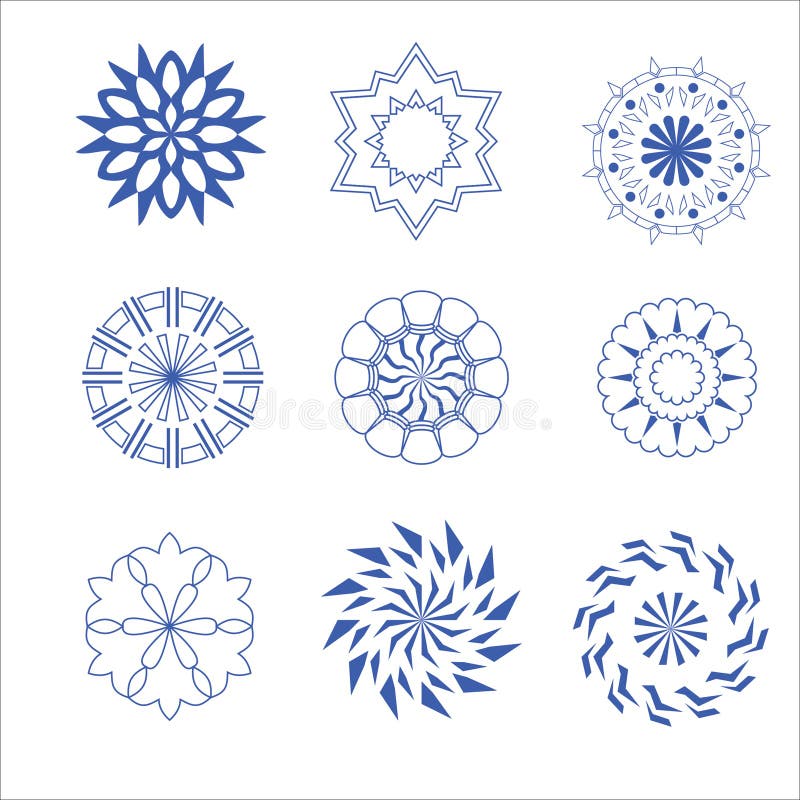 Decorative Design Vector Circle and Flower Stock Vector - Illustration ...