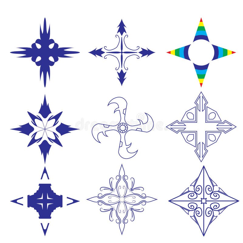 Decorative Design Vector Cross Stock Vector - Illustration of ...