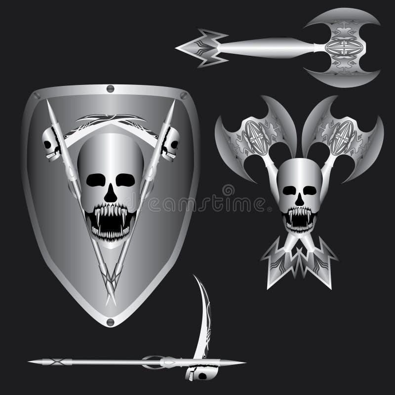 Decorative Design Vector Skull Devil Logo Stock Vector - Illustration ...