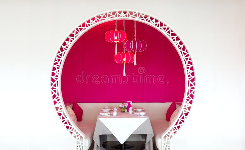 Decorative Display of Chinese Style Stock Photo - Image of dishware ...