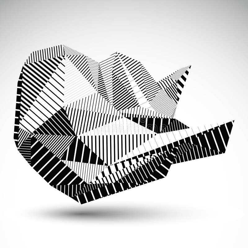 Decorative Distorted Unusual Eps8 Figure with Parallel Black Lin Stock ...