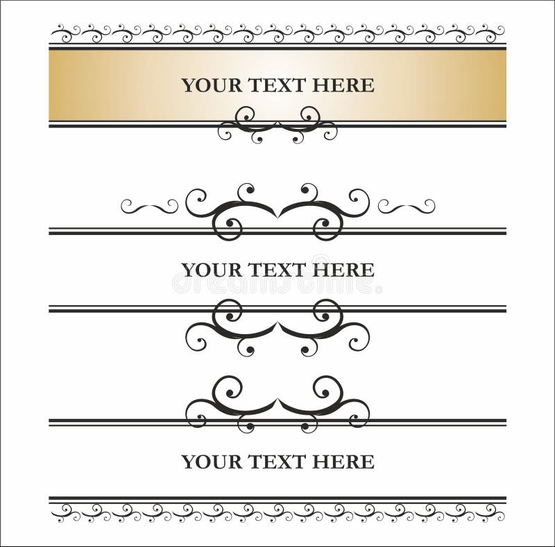 Text and Paragraph Separators Stock Vector - Illustration of ...