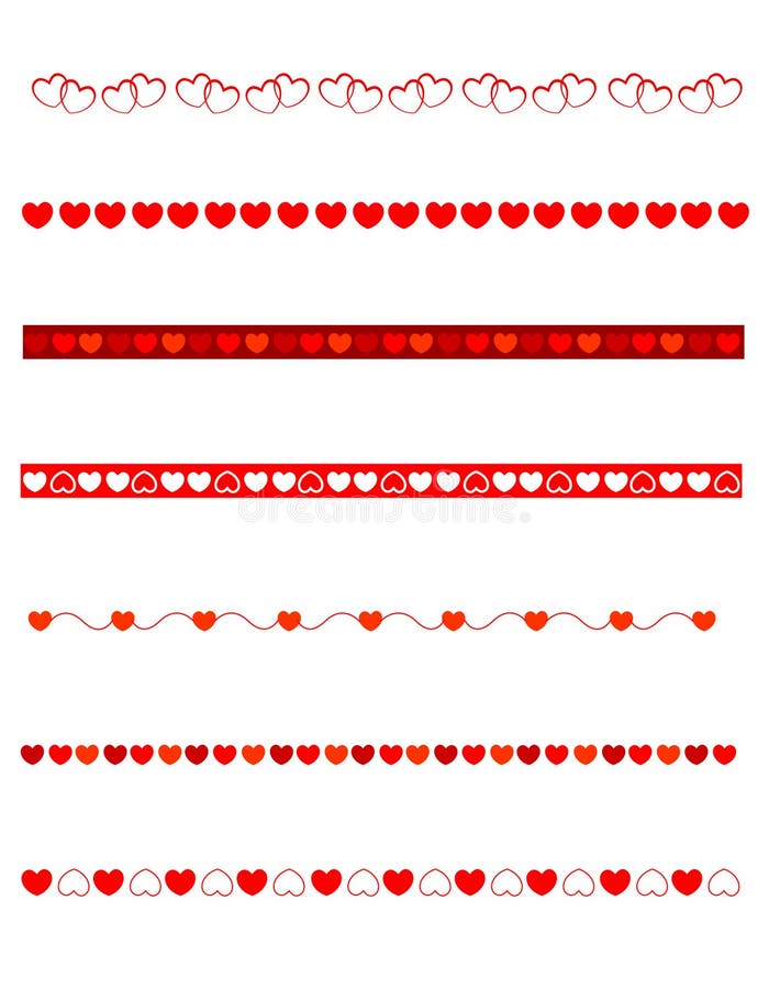 Decorative Dividers - Valentine Stock Vector - Illustration of graphic ...