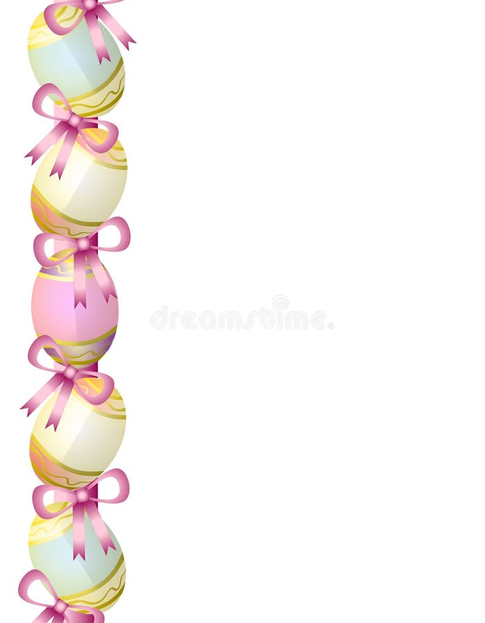 Decorative Easter Border stock vector. Illustration of stationery - 4026165