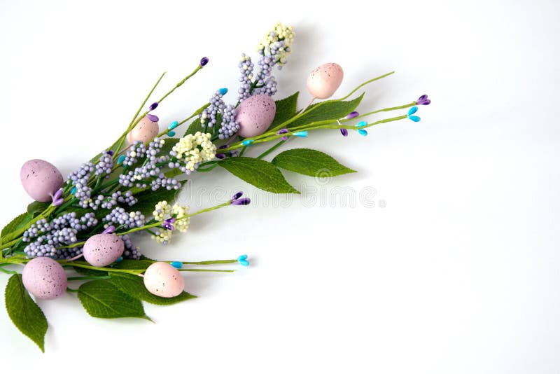 Beautiful Decorative Easter Branch Stock Image - Image of leaf, petal ...