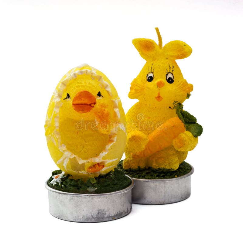 Decorative Easter Bunny and Chick Stock Photo - Image of april ...