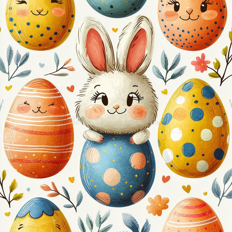 Decorative Easter Egg Patterns Collection Stock Illustration ...