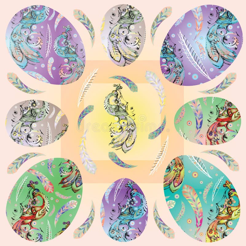 Decorative Fire Bird with Crown Stock Vector - Illustration of crown ...