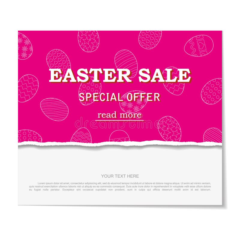 The Decorative Eggs Banner for Easter Sales with Special Offers Stock ...