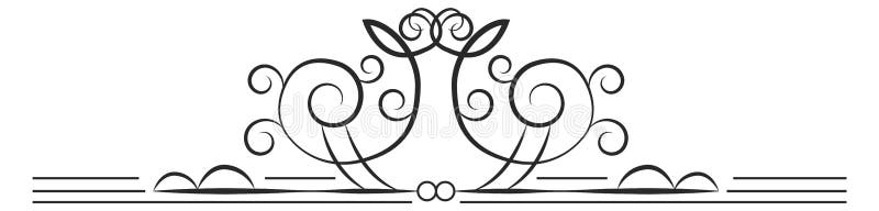 Decorative Elegant Header. Classic Swirl Decoration Element Stock ...