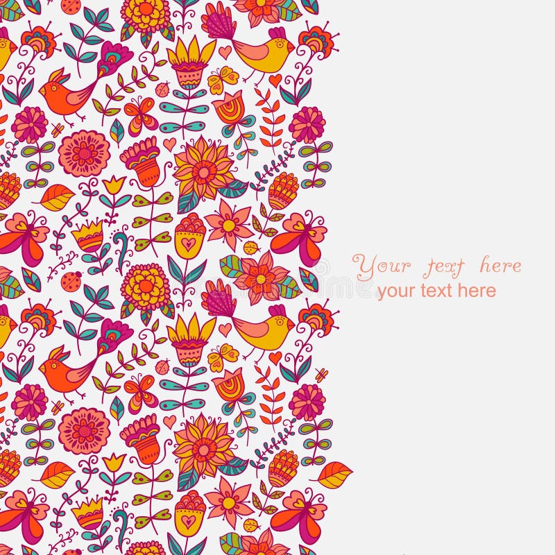 Decorative Element Border. Abstract Invitation Card Stock Vector ...