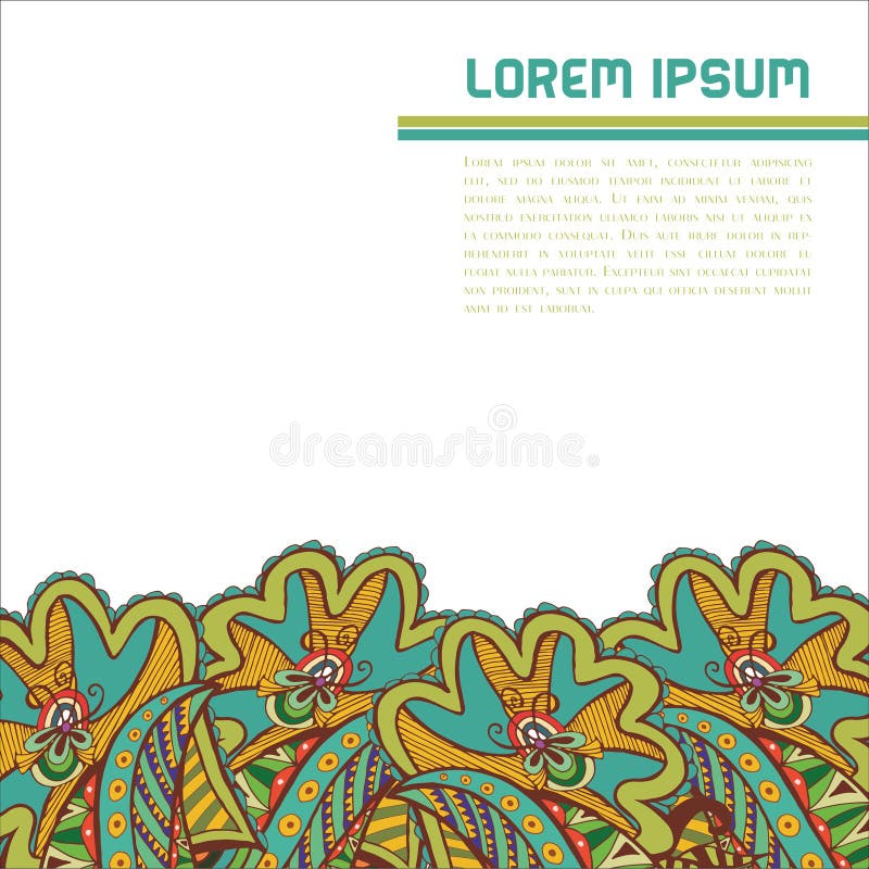 Decorative Element Border. Abstract Invitation Card Stock Vector ...