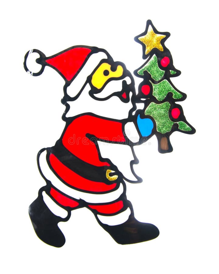 Decorative Element Christmas Window Sticker Festive Isolated on the ...