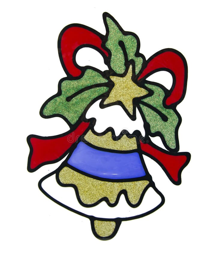 Decorative Element Christmas Window Sticker Festive Isolated on the ...