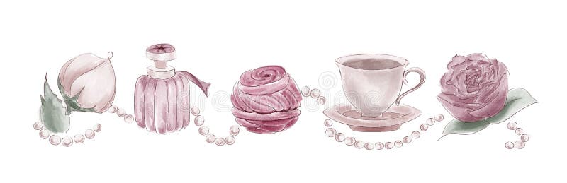 Decorative Element of Delicate Objects Stock Illustration ...