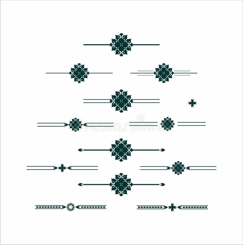Decorative Element Dividers Stock Vector - Illustration of oriental ...