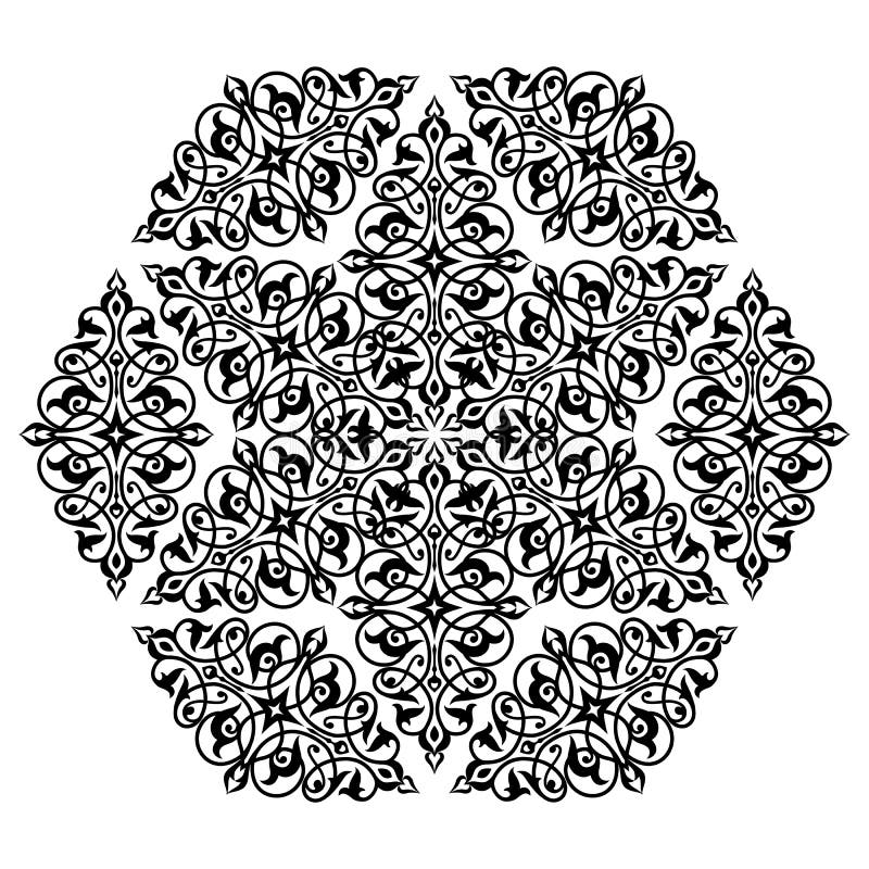 Decorative Element Eastern Pattern. Stock Vector - Illustration of ...