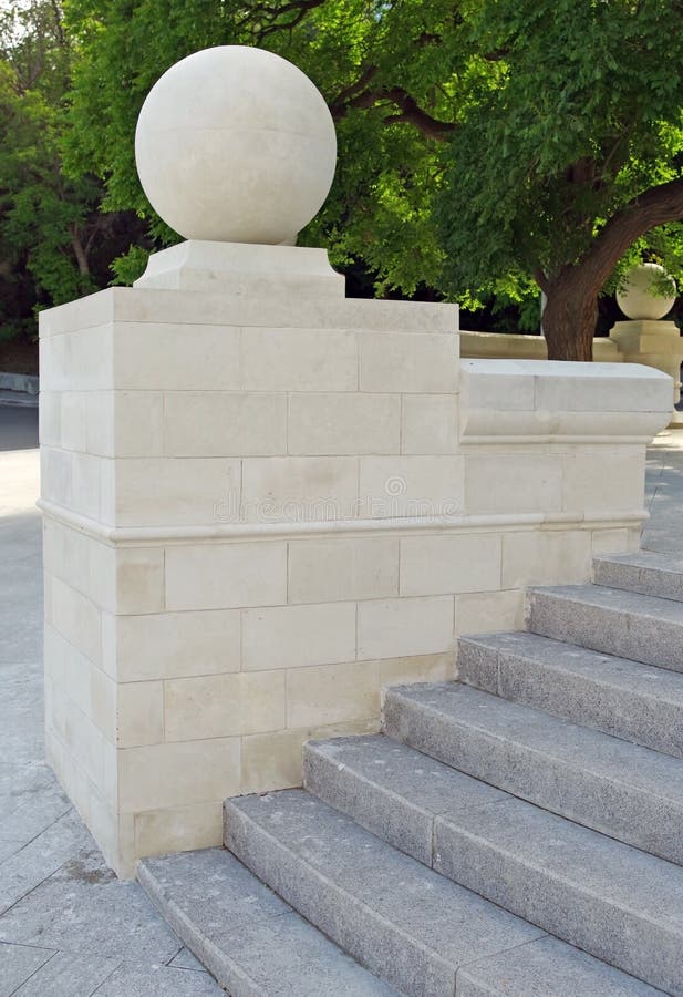 Decorative Element in the Form of a Stone Ball Stock Photo - Image of ...