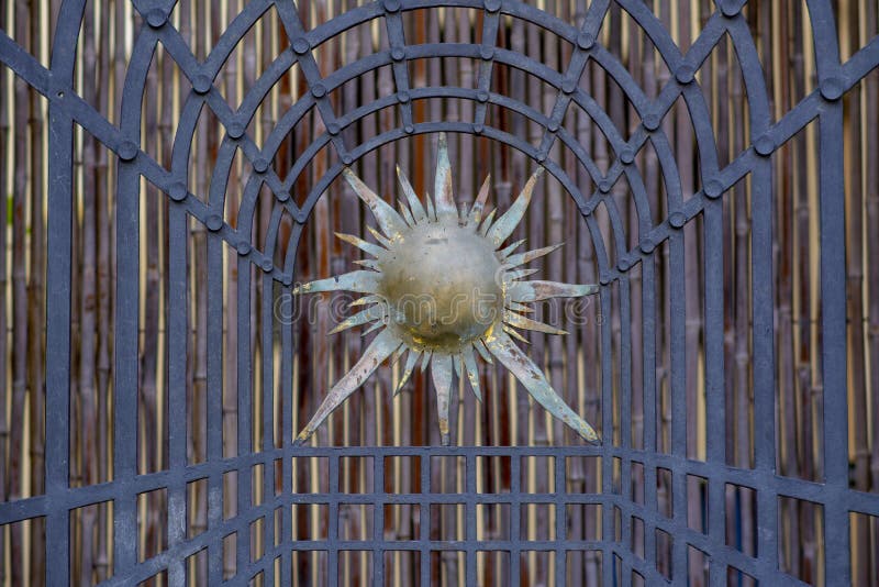 Metal Decorative Element in the Form of the Sun Stock Photo - Image of ...