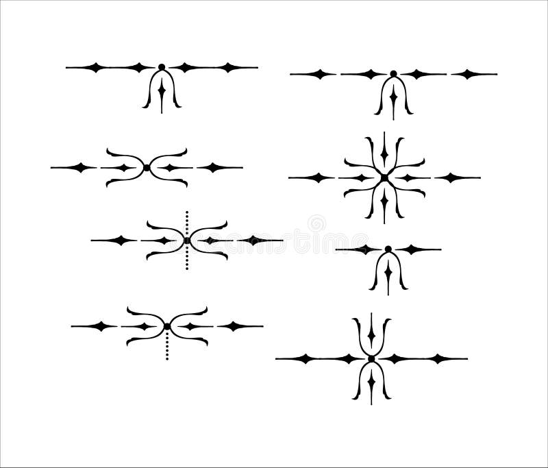 Text breaks stock vector. Illustration of collection, elements - 9588931