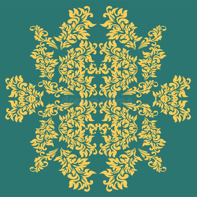 Decorative Element Traditional Damask Pattern Stock Vector ...