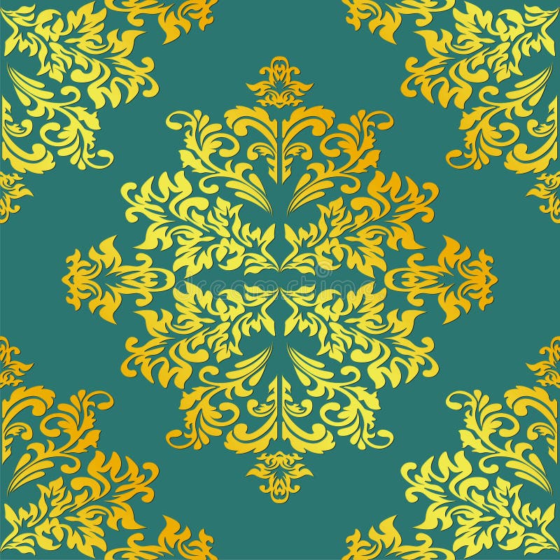 Decorative Element Traditional Damask Pattern Stock Vector ...