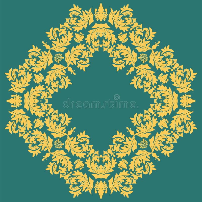 Decorative Element Traditional Damask Pattern. Vector Eps 10 Stock ...