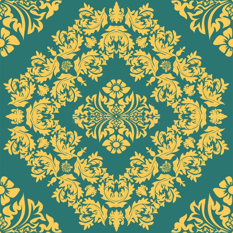Decorative Element Traditional Damask Pattern. Vector Eps 10 Stock ...