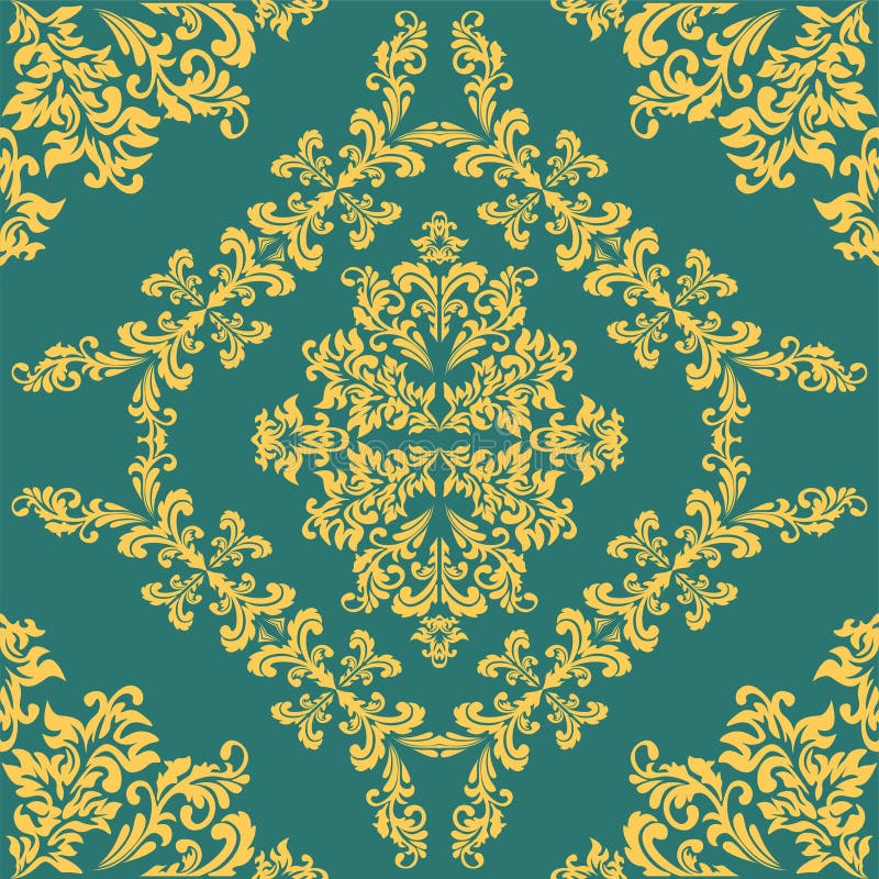Decorative Element Traditional Damask Pattern. Vector Ep 10 Stock ...