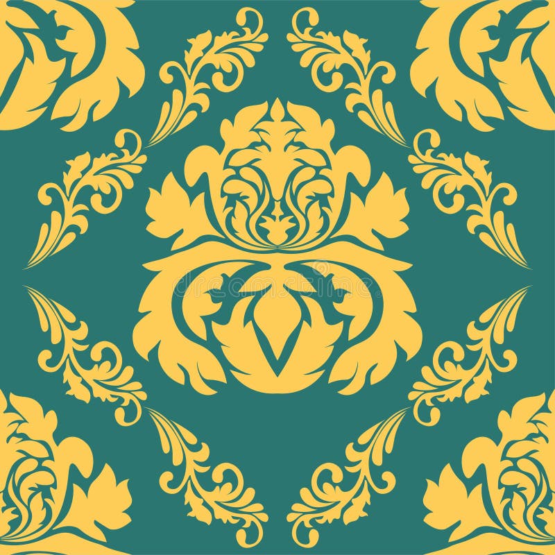 Decorative Element Traditional Damask Pattern. Vector Eps 10 Stock ...