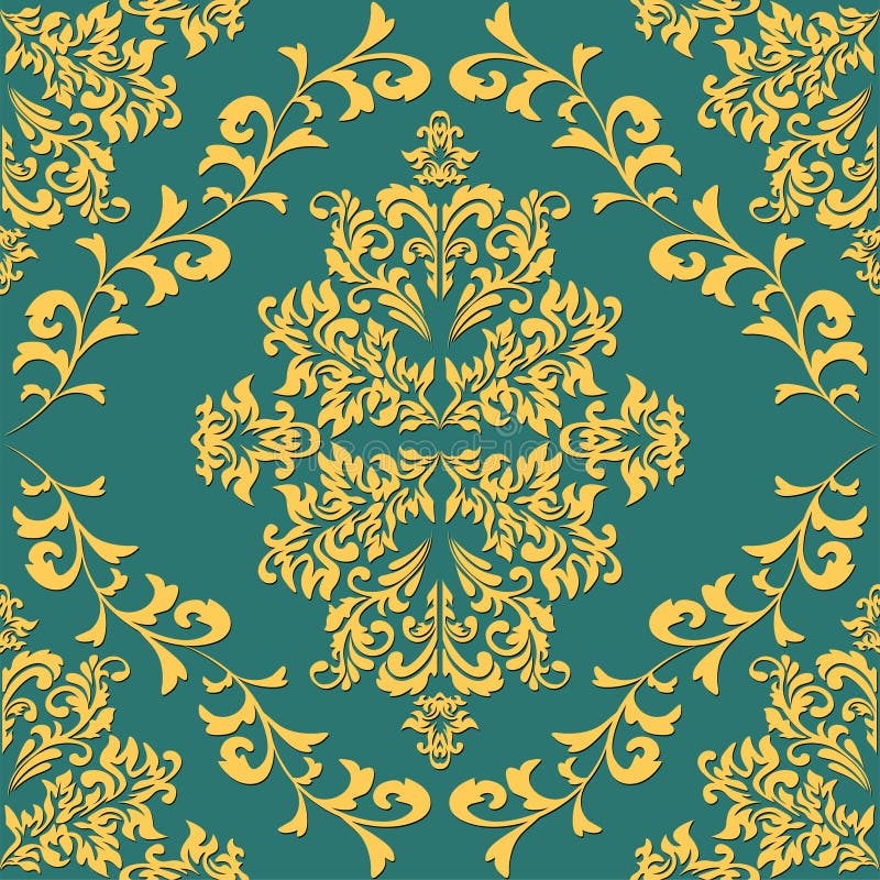 Decorative Element Traditional Damask Pattern. Vector Eps 10 Stock ...