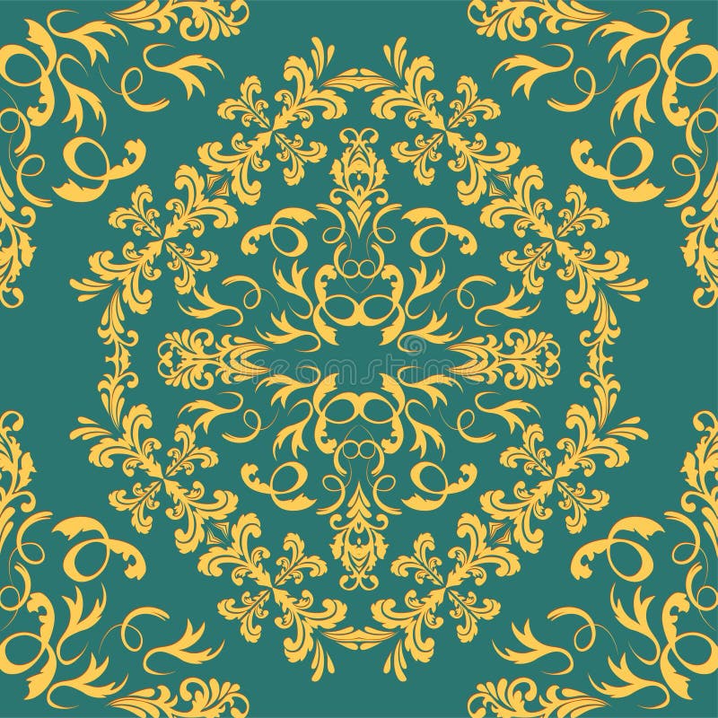 Decorative Element Traditional Damask Pattern. Vector Eps 10 Stock ...
