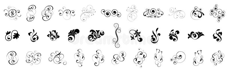 Lots of scroll shapes stock vector. Illustration of curves - 2684838