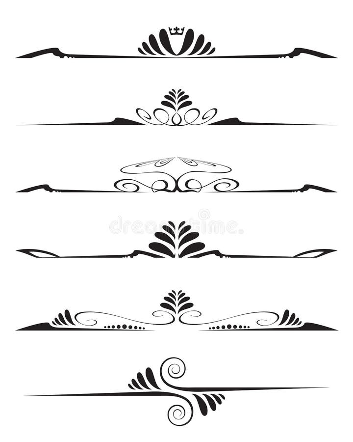 Decorative Rule lines stock vector. Illustration of element - 12235856