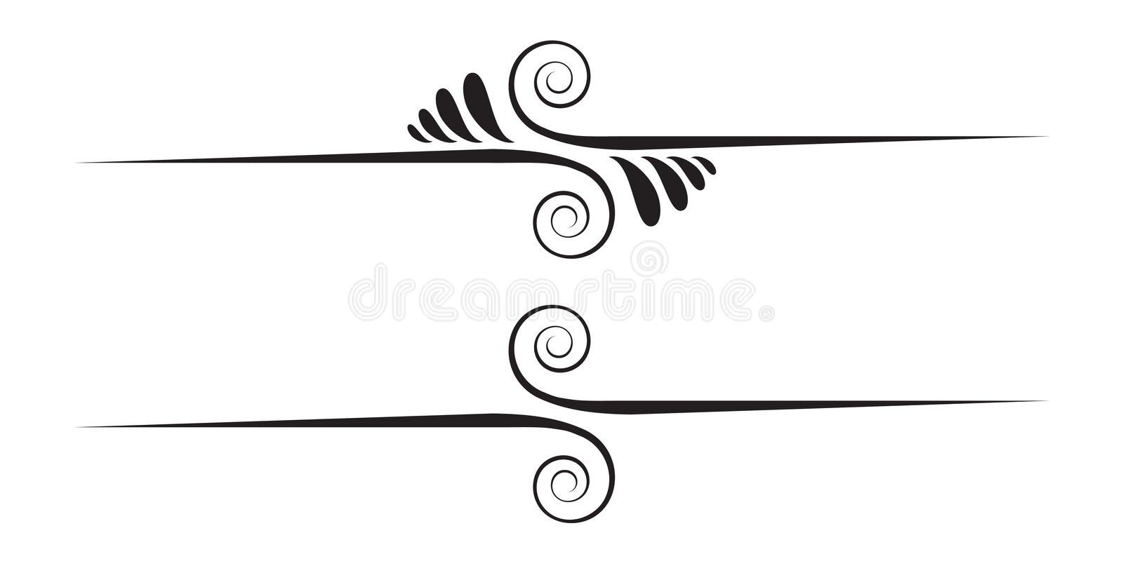 Vector Calligraphy Ribbon Frame Banner Stock Vector - Illustration of ...
