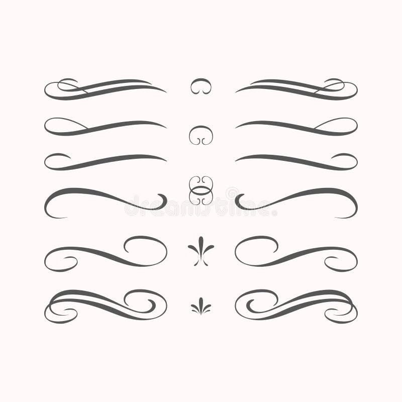 Decorative Elements Border Corner Classic Elegant Stock Vector ...